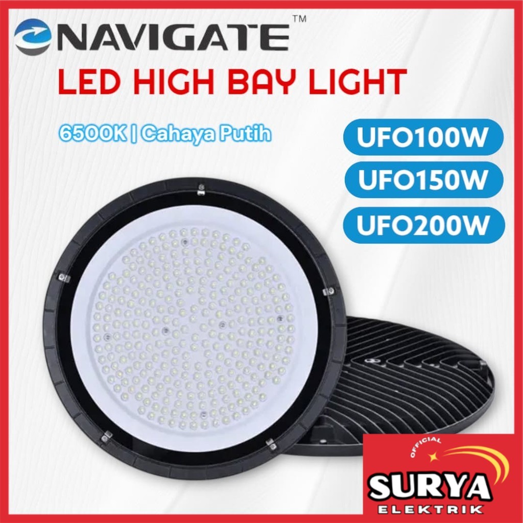 Jual Lampu LED Highbay NAVIGATE Gantung / UFO / Satelit 100 / 150 / 200 ...