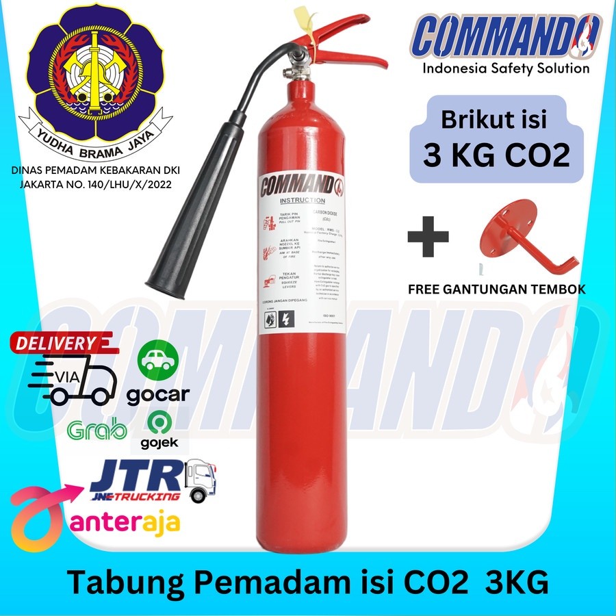 Jual Tabung Apar 3 Kg Isi Co2 Merk Commando | Shopee Indonesia