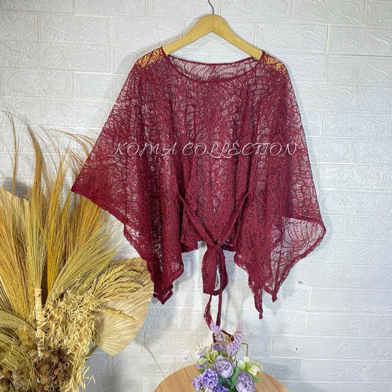 Jual Promo !!! COD - OUTER BROKAT MEWAH TERBARU BURGENDY / OUTER BROKAT ...