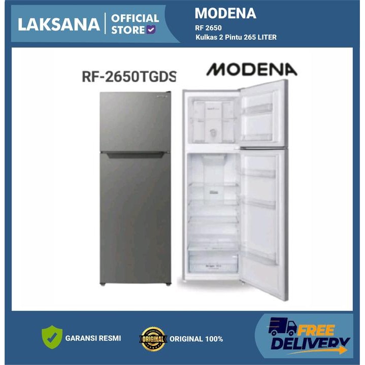 Jual Kulkas Modena RF 2650 TGDS 265 LITER | Shopee Indonesia