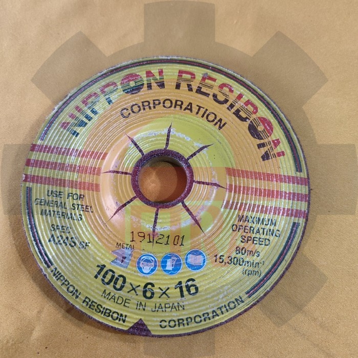 Jual Batu Gerinda Nippon Resibon 4" inch / Grinding Wheel 100x6x16 mm ...