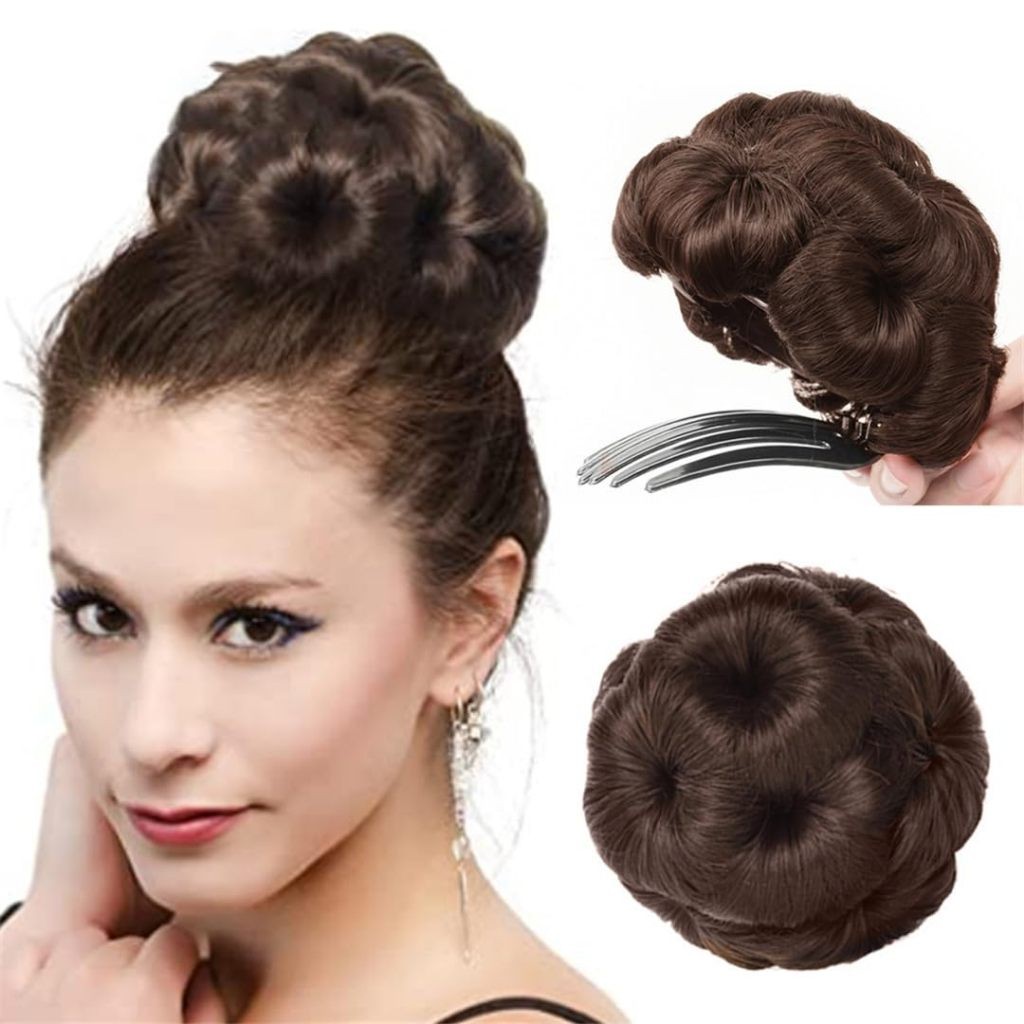Jual Rambut Jepit Sanggul Donat Palsu – Hair Bun Klip Instan Cepol ...