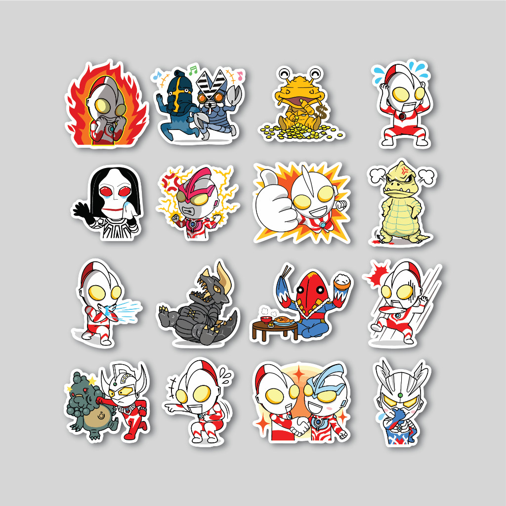 Jual Sticker Pack Ultraman Chibi | Sticker Tumblr | Stiker Laptop Koper ...