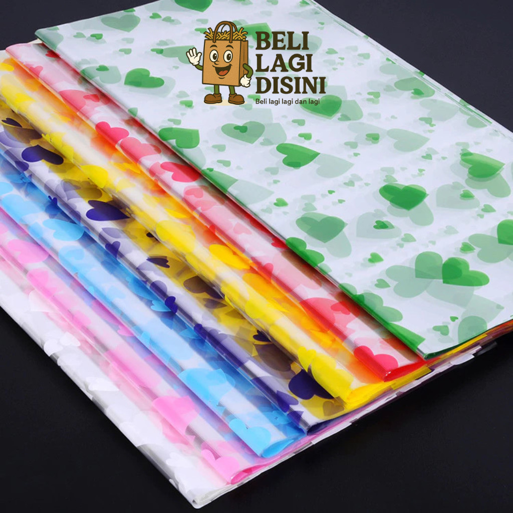 Jual (ISI 10pcs) Plastik OPP Lembaran Parcel Motif 80x60 cm / Plastik ...