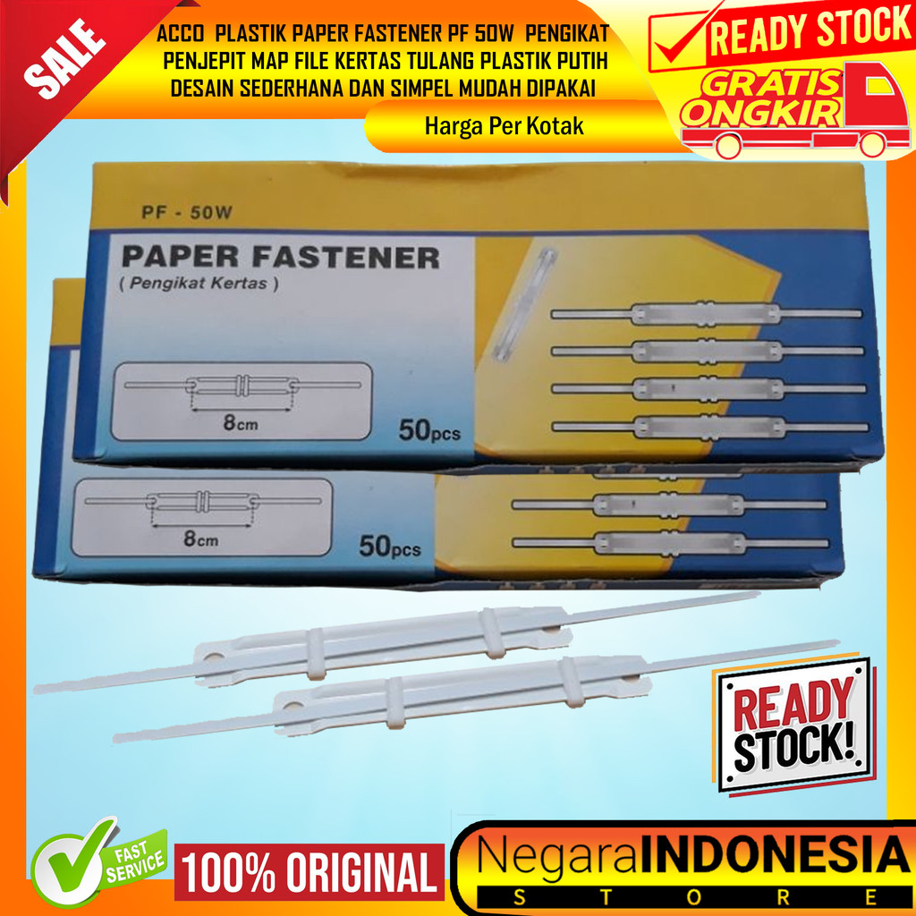Jual JK Acco Paper Fastener Pf 50w Plastik Menawarkan Solusi Praktis Mengikat Dokumen Penjepit ...