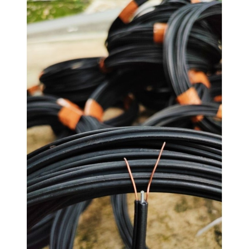 Jual 30an meter Kabel Listrik isi 3 kabel telkom kabel telepon panjang ...