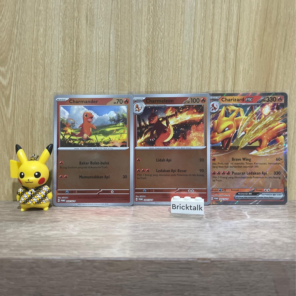 Jual Kartu Pokemon TCG Promo Holo Foil Charmander 203/SV-P , Charmeleon ...