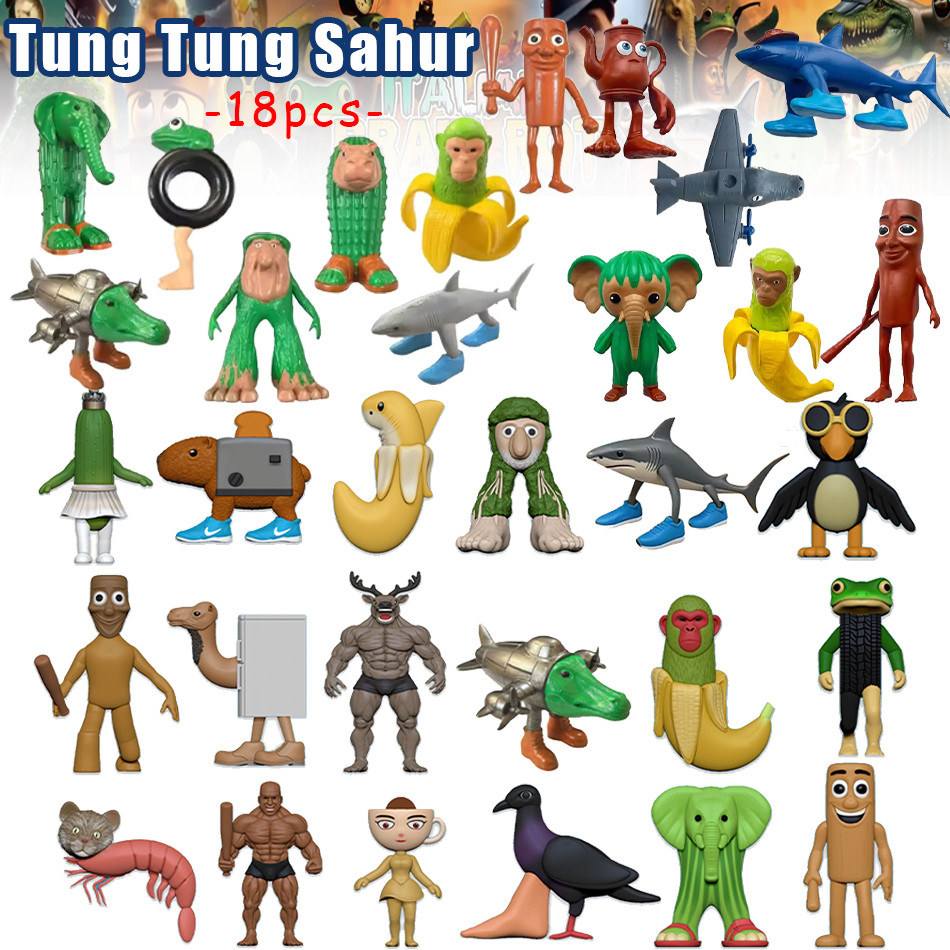 Jual Italian Brainrot Tung Sahur Figure Toy Tralalero Tralala Figures ...