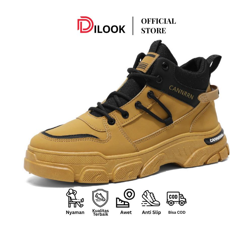 Jual DILOOK S045 Sepatu Kulit Casual Original Tali Formal Sepatu Kerja ...