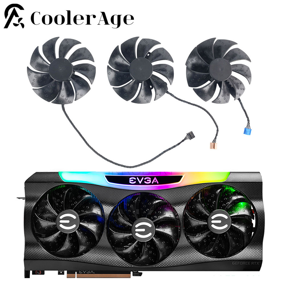 Jual 87MM T129215SU 12V 0.50A 4Pin Graphics Card Fan For EVGA RTX 3070 ...