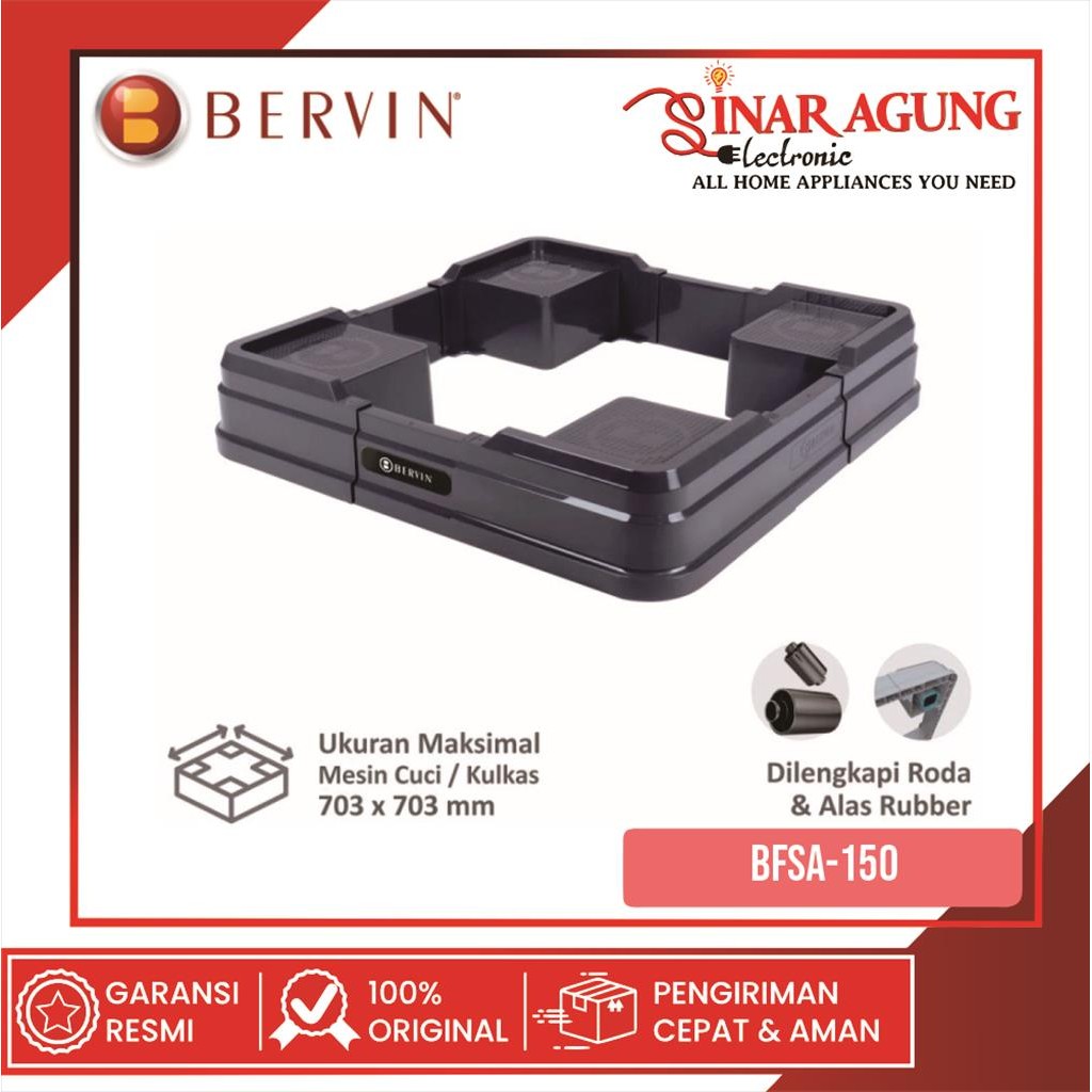 Jual BERVIN BFSA-150 STAND MESIN CUCI FRONT LOADING & SHOWCASE COOLER ...