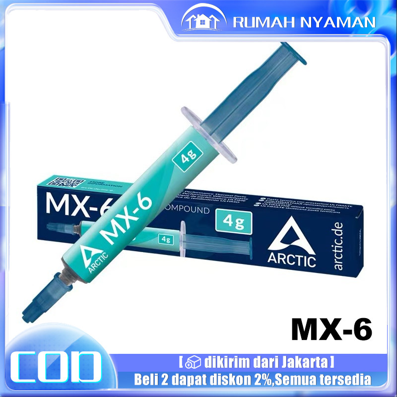 Jual Arctic MX6 MX-6 Thermal Paste Pasta Processor 4g 4 Gram Original Resmi With Spatula for PC ...