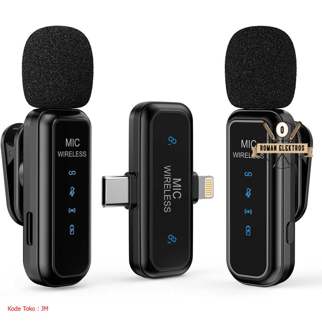 Jual Mikrofon Wireless Clip On Microphone Lightning Type C Plug - N1 ...