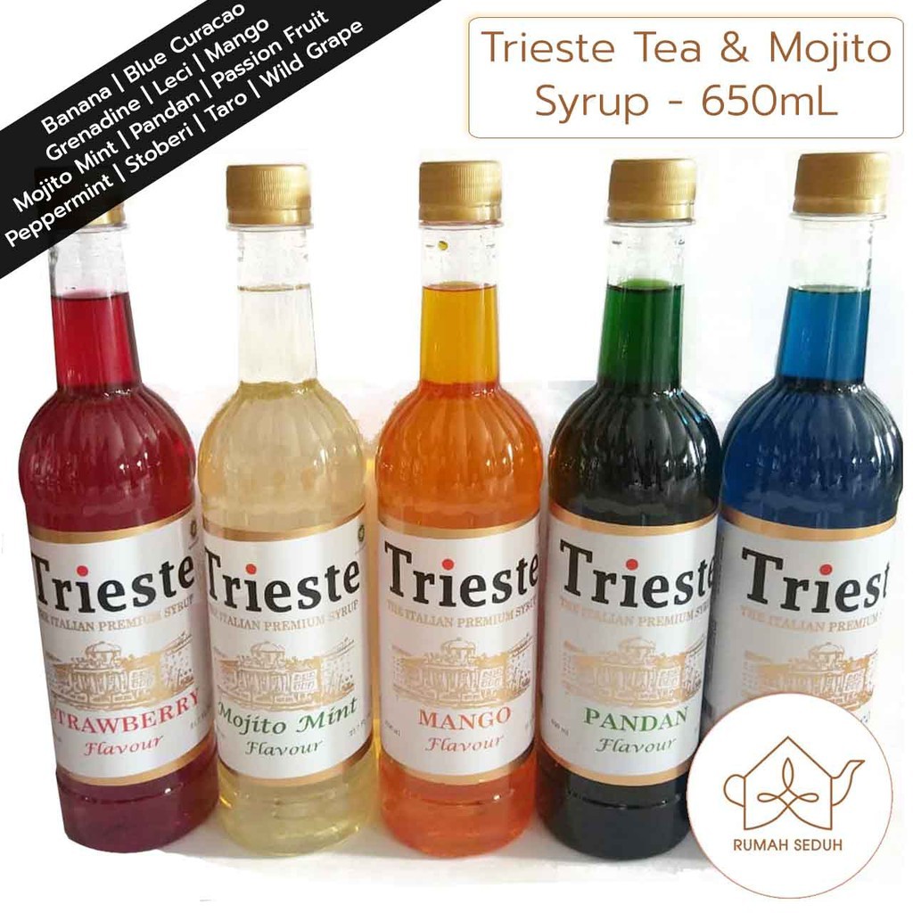 Jual Trieste Italian Syrup 650mL - Tea and Mojito Syrup- Banana, Blue ...