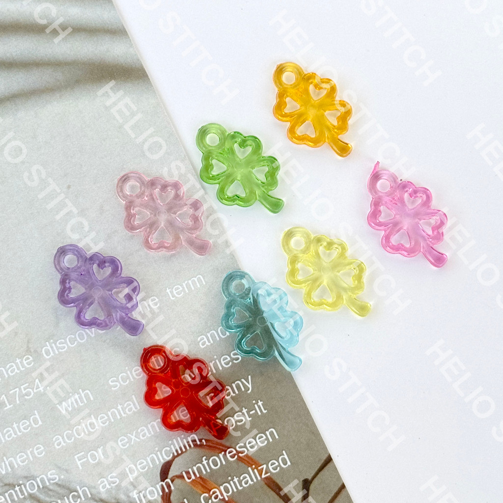 Jual 10 gr Manik-manik Clear Transparent - CHARM CLOVER 25 x 15 MM ...