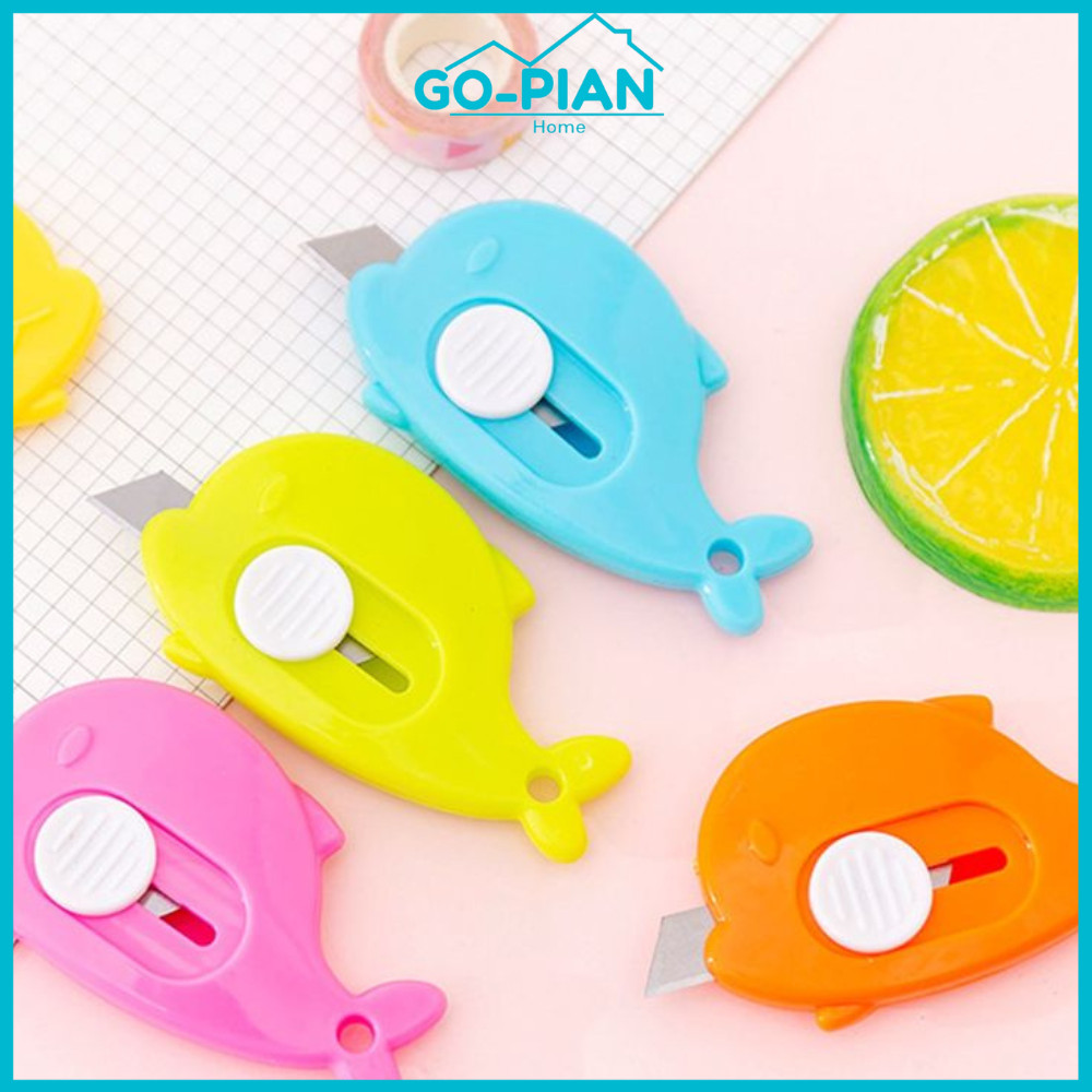 Jual pisau Cutter Mini Dolphin Hand Ikan Paus Pemotong Kertas Travel ...