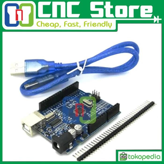 Jual ARDUINO UNO R3 ATMEGA328P SMD CH340 ATMEGA328P-PU TERMASUK KABEL ...