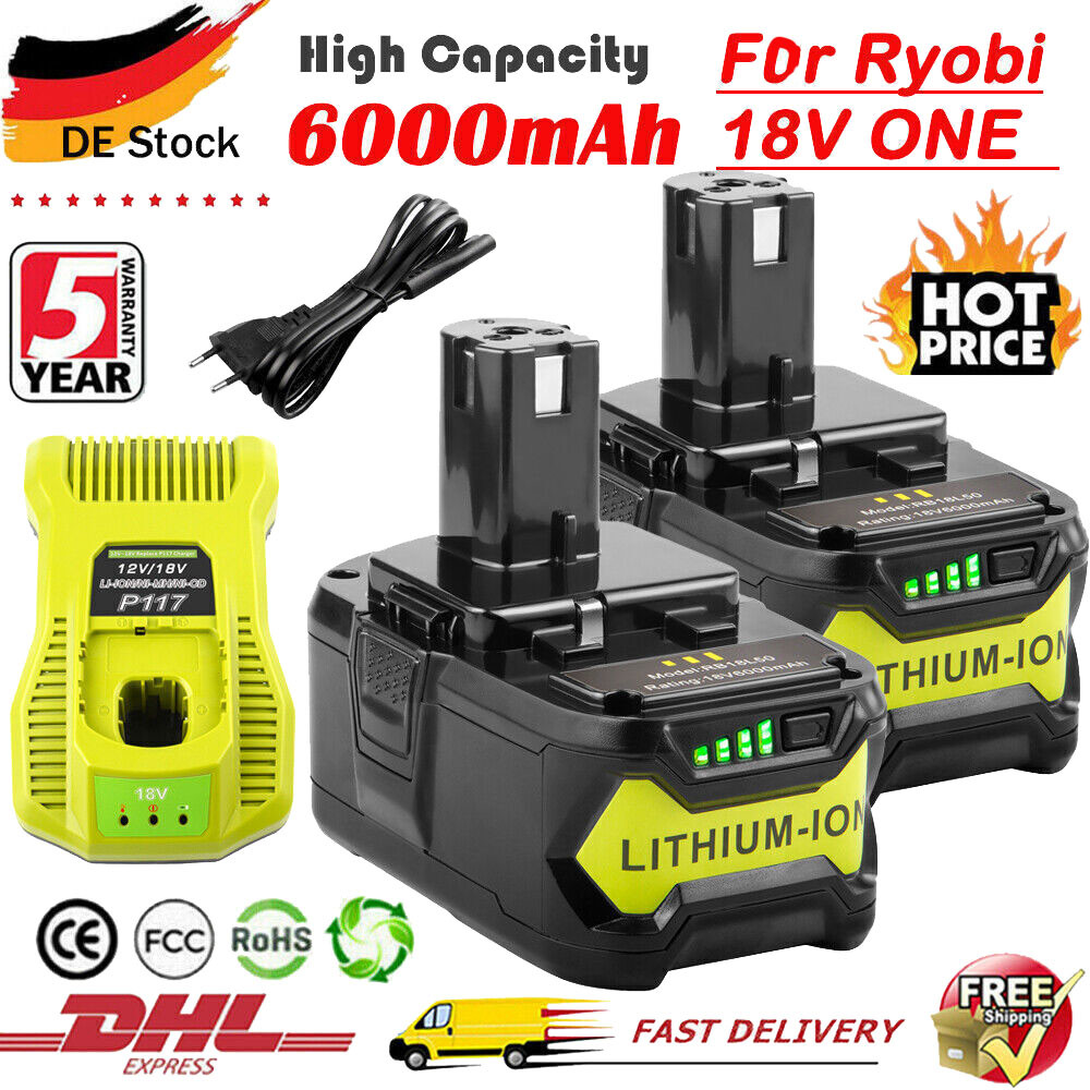 Jual 6Ah For RYOBI P108 18V One+ Plus Battery 18 Volt Lithium-Ion Power ...
