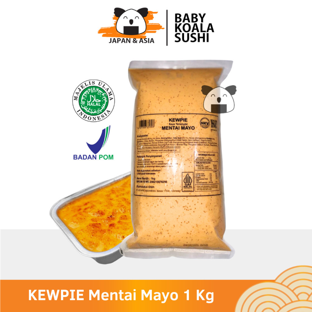 Jual KEWPIE Sauce Mentai Mayo 1 Kg Halal | Salmon Mentai Mayonnaise | Dimsum Mentai | Shopee ...