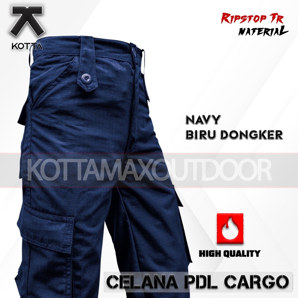Jual Celana PDL Navy Biru Dongker Panjang Cargo Lapangan Kerja Satpam ...