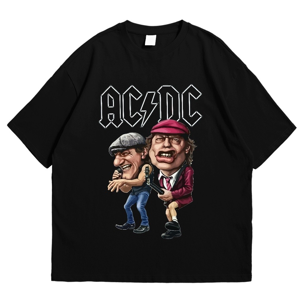Jual Trend Baju Distro Band ACDC Tema Gangster ADVENTURE Cotton Combed ...