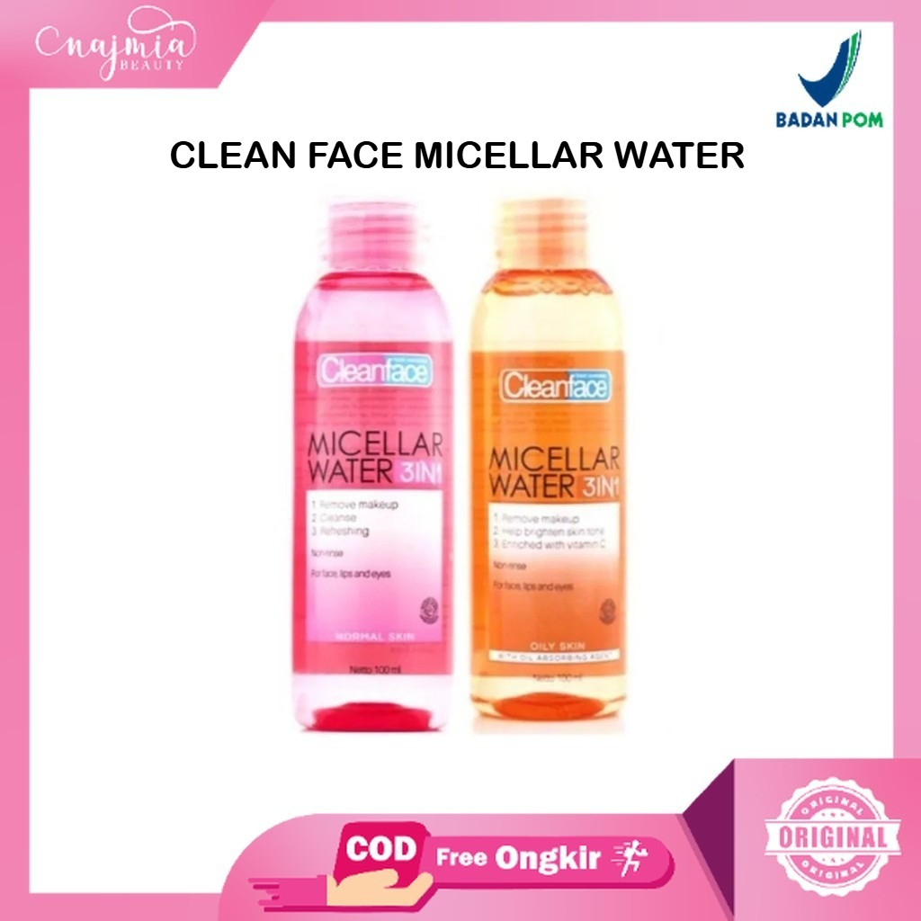 Jual Najmia - Clean Face Micellar Water 3in1 100ml Pb | Shopee Indonesia