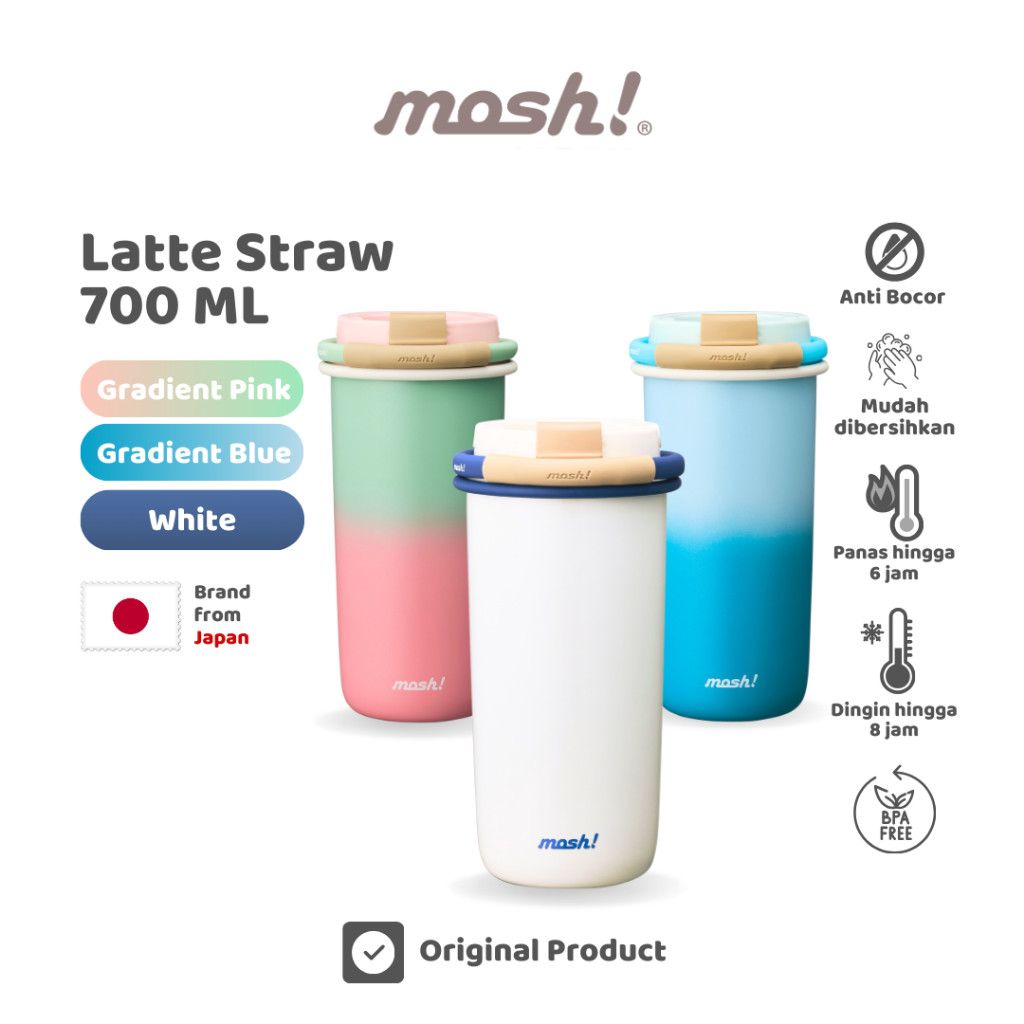 Jual Mosh Latte Straw Gradient Tumbler - Botol Minum Stainless Steel ...