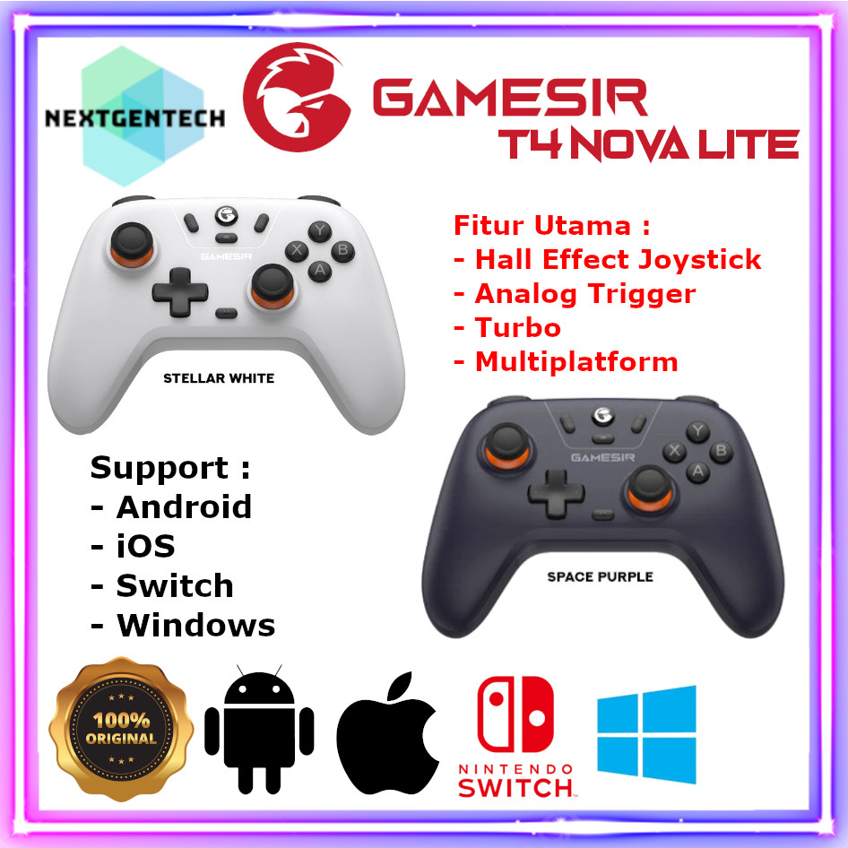 Jual Gamesir T4 Nova Lite Wireless Game Controller Gamepad ...