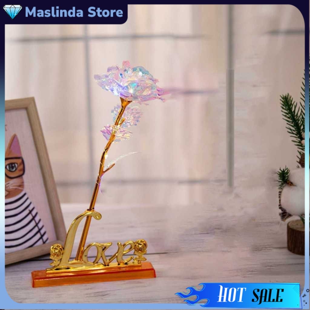 Jual Lampu Bunga Mawar Dekorasi LED Artificial Luminous Flower Photo ...