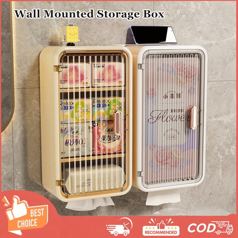 Jual Wall Mounted Storage Box Kotak Penyimpanan Dinding Tanpa Lubang ...