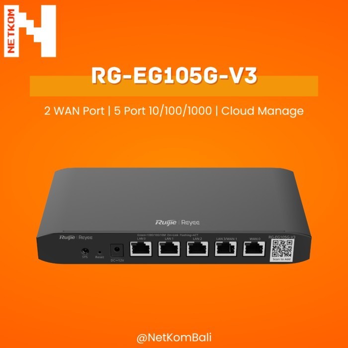 Jual Ruijie RG-EG105G-V3 Reyee Cloud Managed Router Load Balance Multi ...