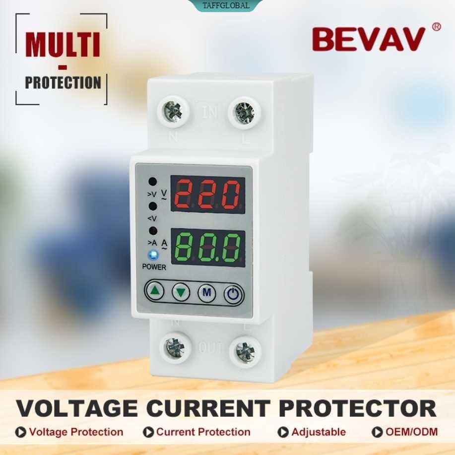 Jual MCB Digital Din Rail Over Voltage Current Protector 220V - VAP-2P ...