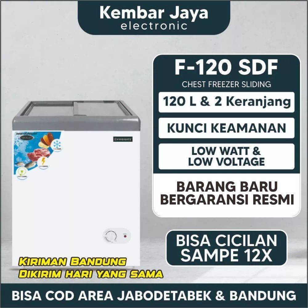Jual CHEST FREEZER Frigigate CF-120SDF 100Liter Sliding Door Frozen ...