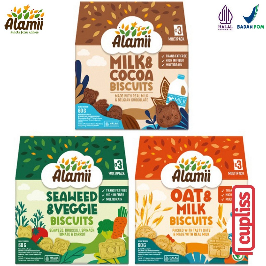 Jual Alamii 60g Multigrain Biskuit Cemilan Snack Bayi Anak Sehat Trans ...
