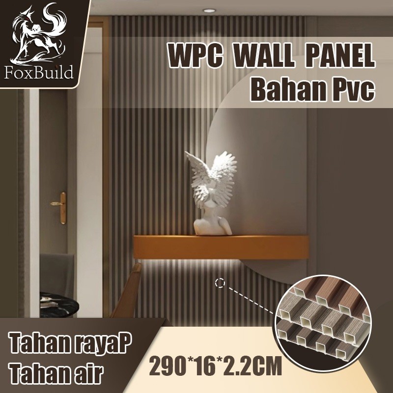Jual [2.9 meter x 16 cm] Wood Panel PVC panel board pvc wall panel/wpc ...