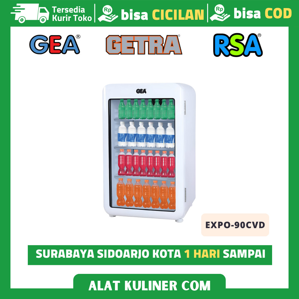 Jual Display Beku mini Gea Expo-90CVD Showcase Freezer Mini Kaca ...
