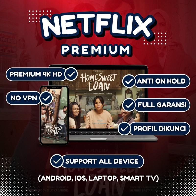 Jual NETFLXX 1-3 BULAN PREMIUM 4K GARANSI100% ANTI NIPU | Shopee Indonesia