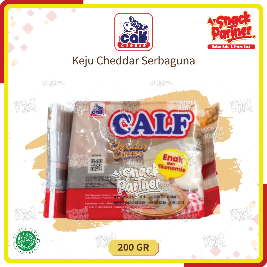 Jual CALF Cheddar Cheese Serbaguna 200 GR - Keju Olahan 200GR | Shopee ...