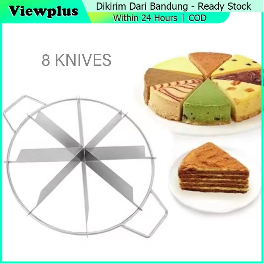 Jual Cake devider Sekat 8 Potongan Kue Pizza Cutter Bahan Stainless ...