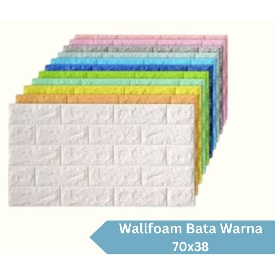 Jual Wallpaper Foam 70X38 cm / Wallpaper Dinding Tebal Motif Bata 3D Ukuran 70 X 38 cm (WDS ...