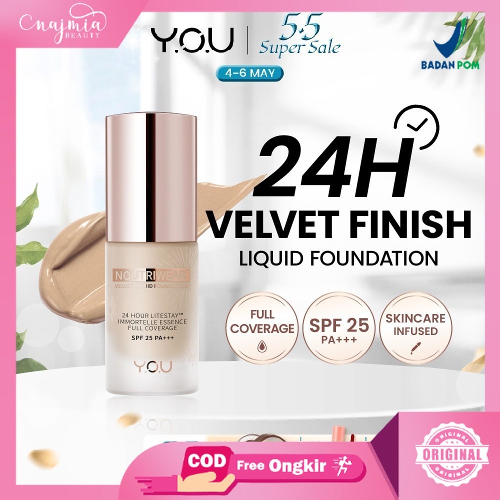 Jual Najmia (Beli 2 lbh murah) YOU 24H NoutriWear+ Velvet Liquid ...
