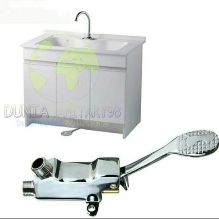 Jual Kran wastafel injak/ keran wastafel pedal / kran laboratorium ...
