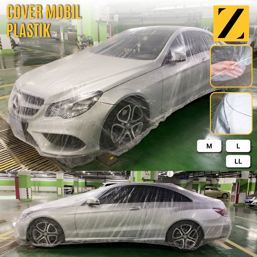 Jual sarung penutup mobil transparan plastik waterproof anti debu ...