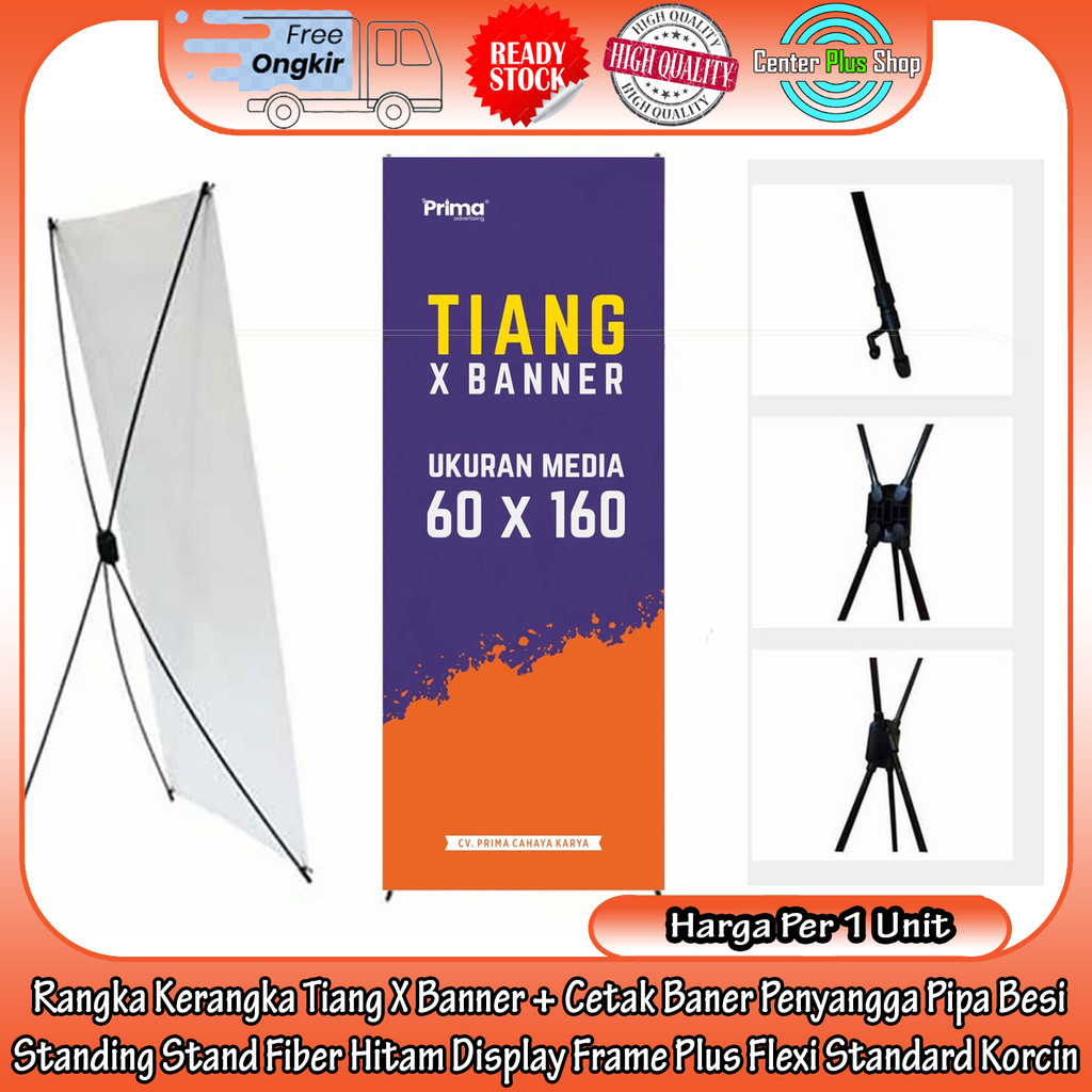 Jual Rangka Kerangka Tiang X Banner + Cetak Baner Penyangga Pipa Besi ...