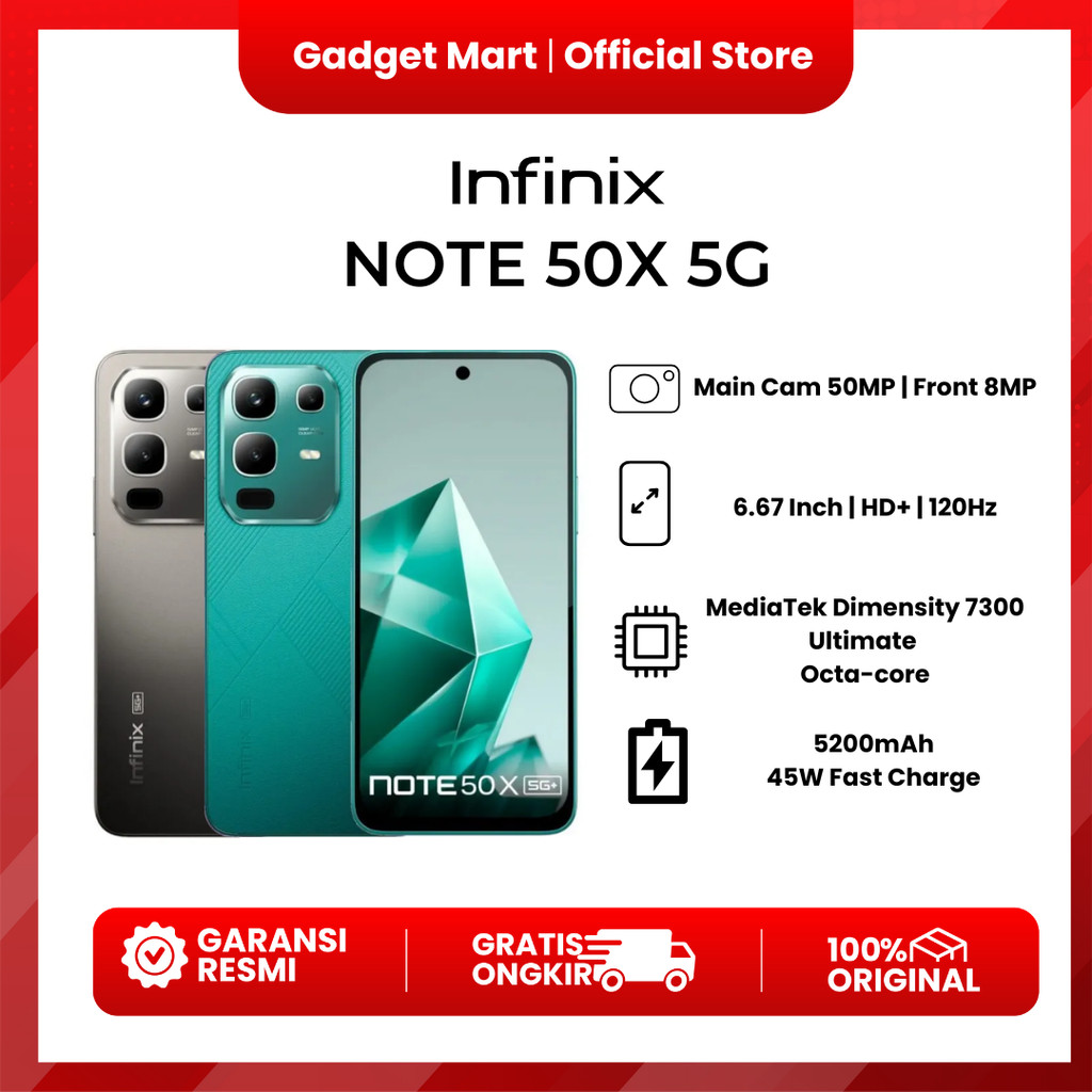 Jual INFINIX Note 50X 5G 8/256GB - GARANSI RESMI | Shopee Indonesia