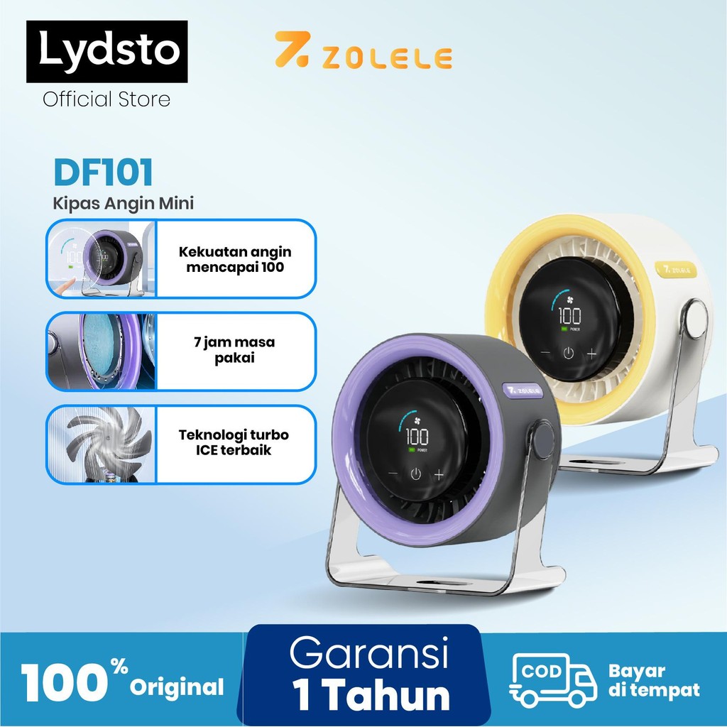 Jual ZOLELE DF101 Kipas Angin Bisu Strong Wind 100 Gear Wind Speed ...