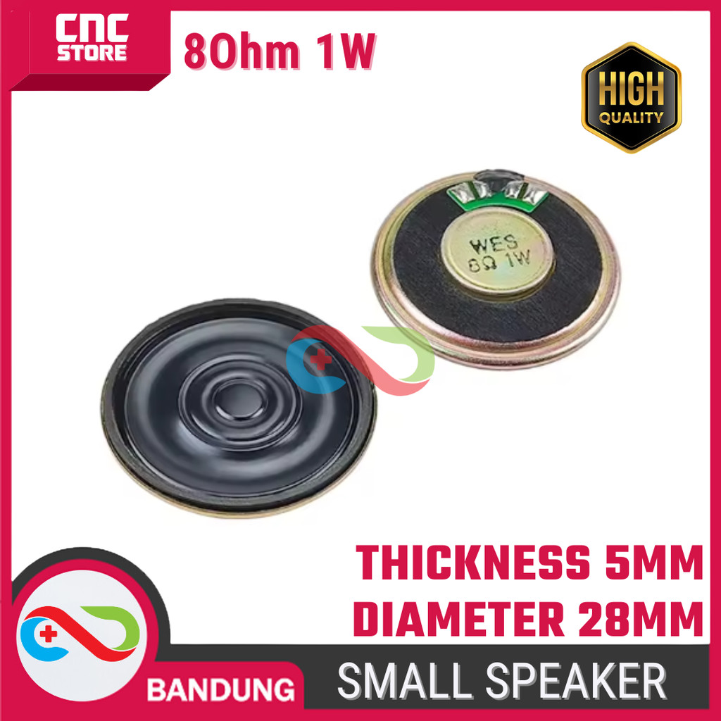 Jual Small Speaker Thickness 5mm 8Ohm 1W Diameter 28mm | Shopee Indonesia