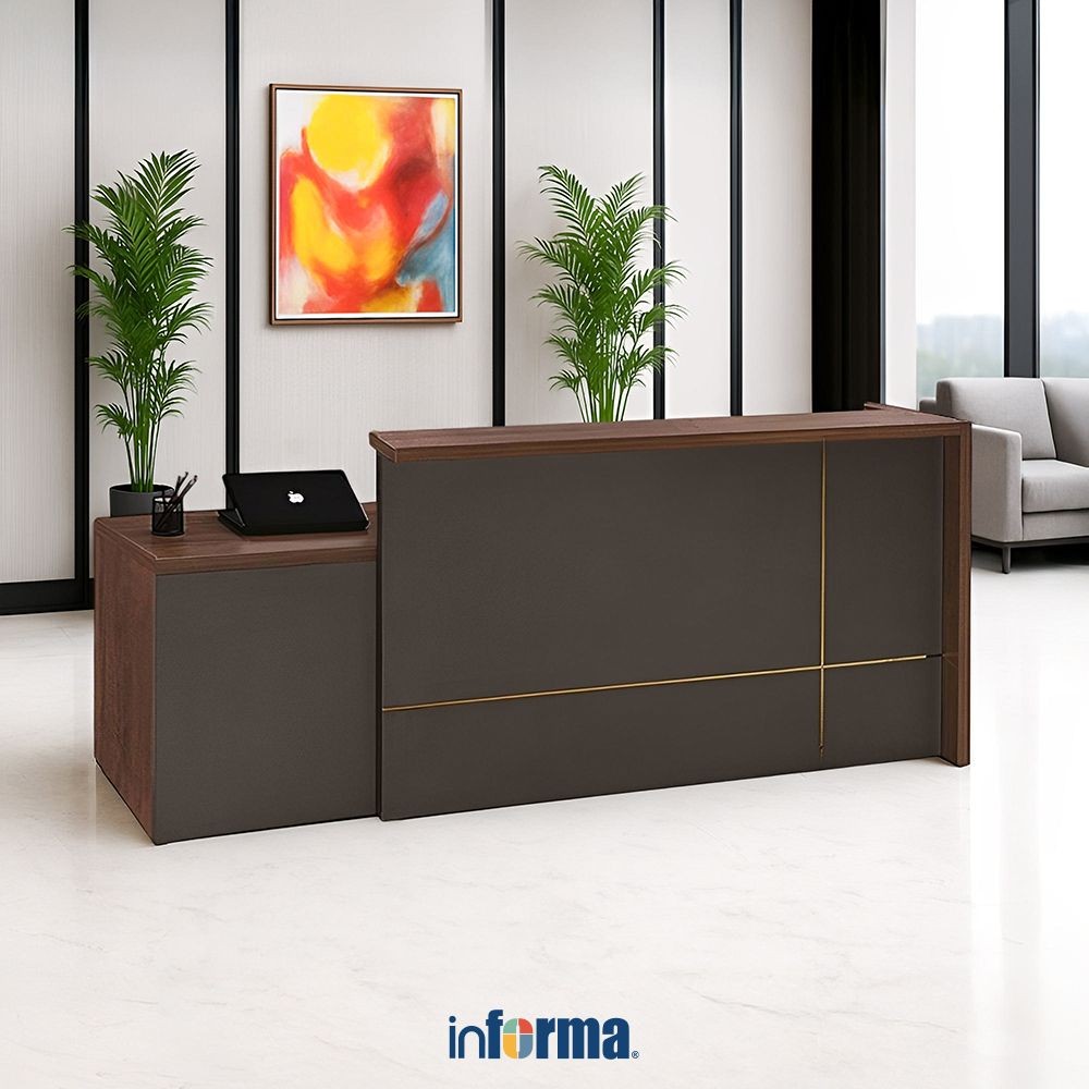 Jual Informa Monthana Meja Resepsionis Sisi Kiri - Cokelat Receptionist ...