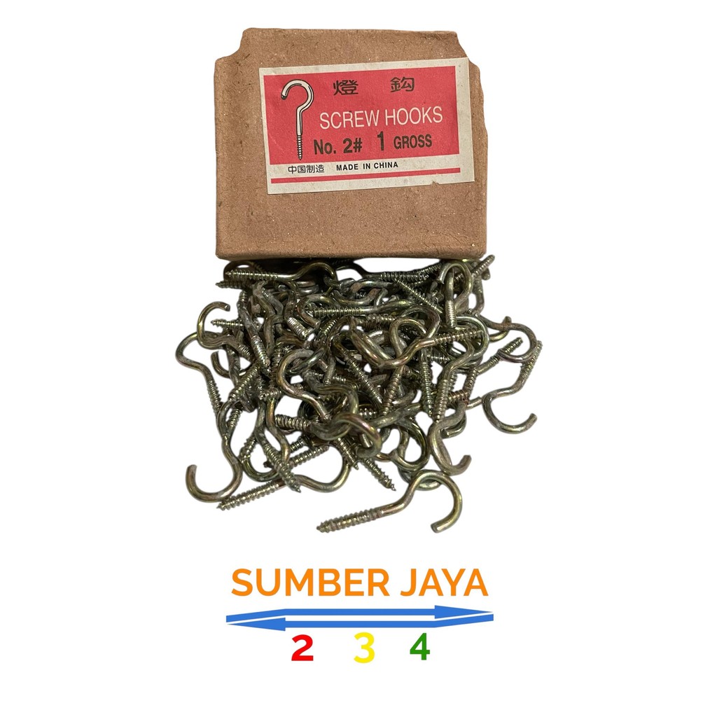Jual SEKRUP GANTUNG SEKRUP HOOK - BAUT CANTOLAN - SKRUP GANTUNG /BAUT KAIT NO 2 sekrup mata buka ...
