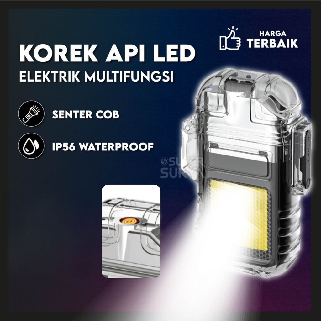 Jual Senter Korek Api Electric Mini 2in1 220 Lumens Lighter Lampu LED ...